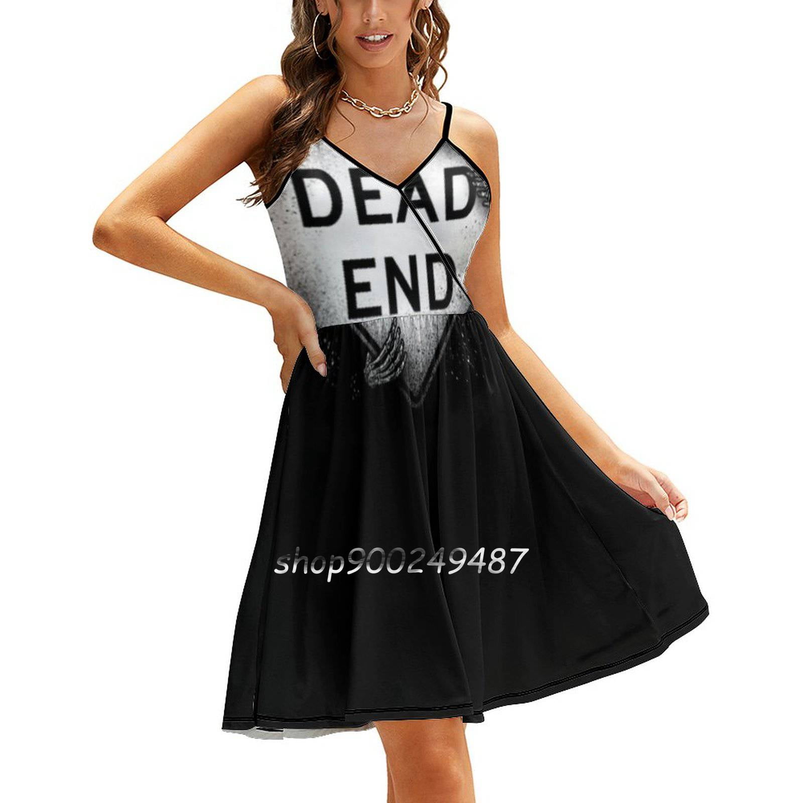 Dead End Sweetheart Knot Flared Dress Fashion Design Large Size Loose ...