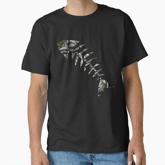 Dead Fish Bone Fish Thorns Dark Art Ocean Marine Design T-Shirt, for ...
