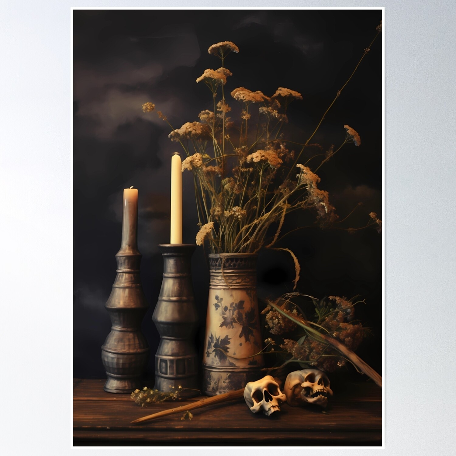 Dead Flowers Dark Academia Gothic Cottagecore Decor Poster Wall Art ...