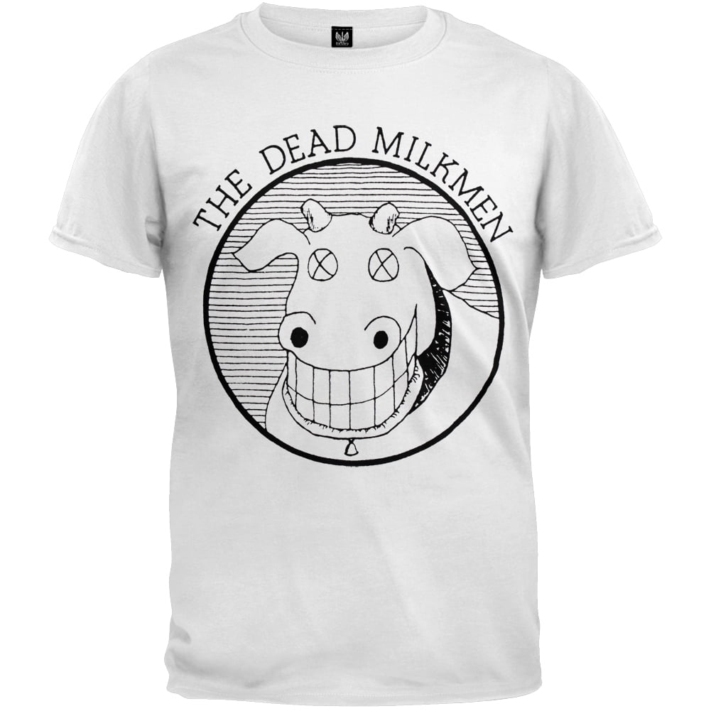 Dead Milkmen Men's Cow Logo White Adult Short Sleeve T Shirt - Walmart.com