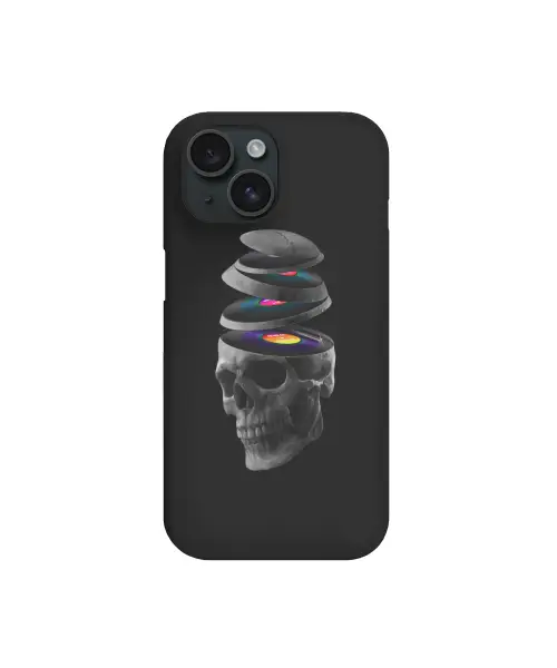Dead Records Skeleton Vinyl DJ Music Phone Case for iPhone 16 15 14 13 ...