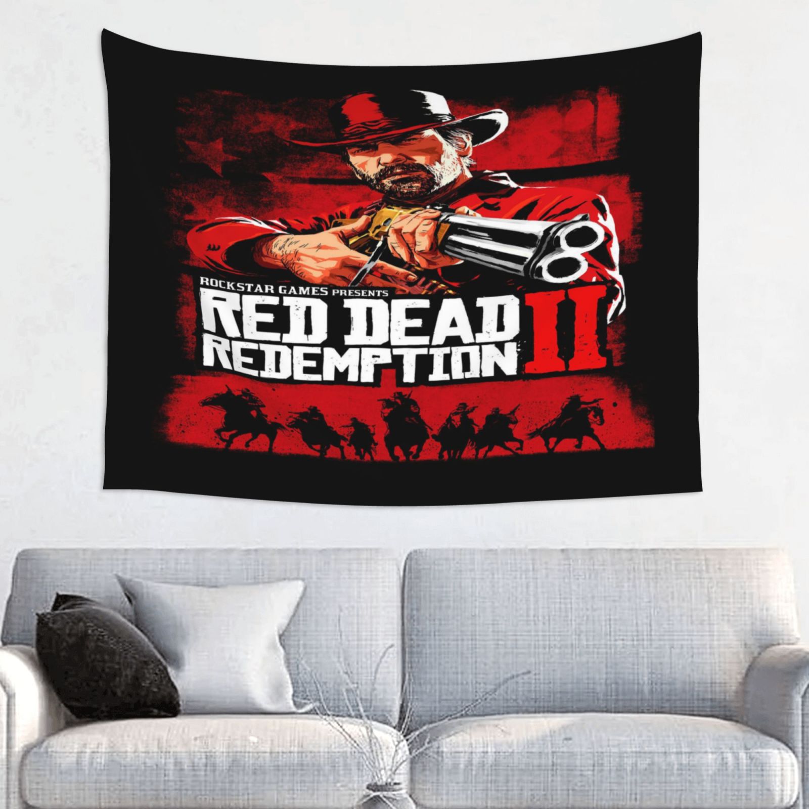 Dead Redemption Wall Tapestry Anime Poster For Bedroom Aesthetics Funny ...