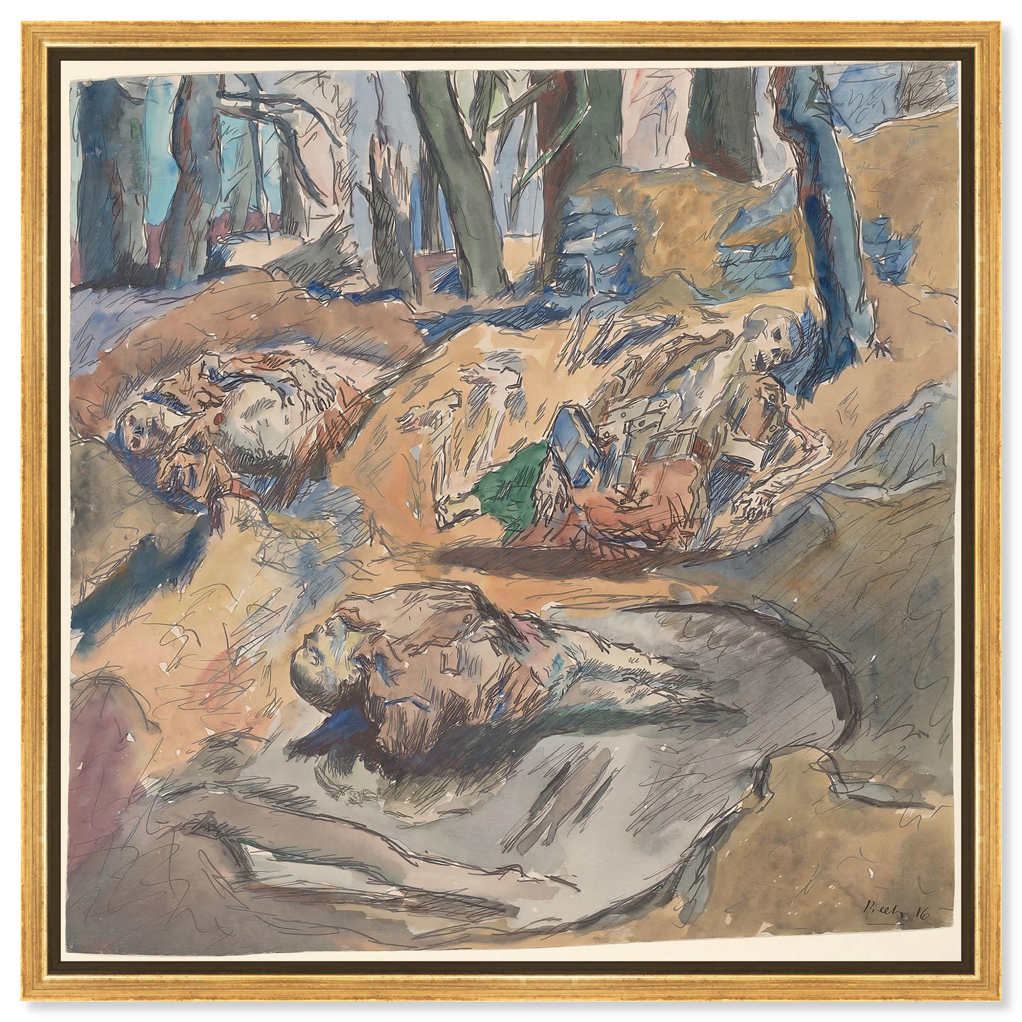 Dead Scottish Soldiers on the Battlefield Canvas Vintage Landscapes by ...