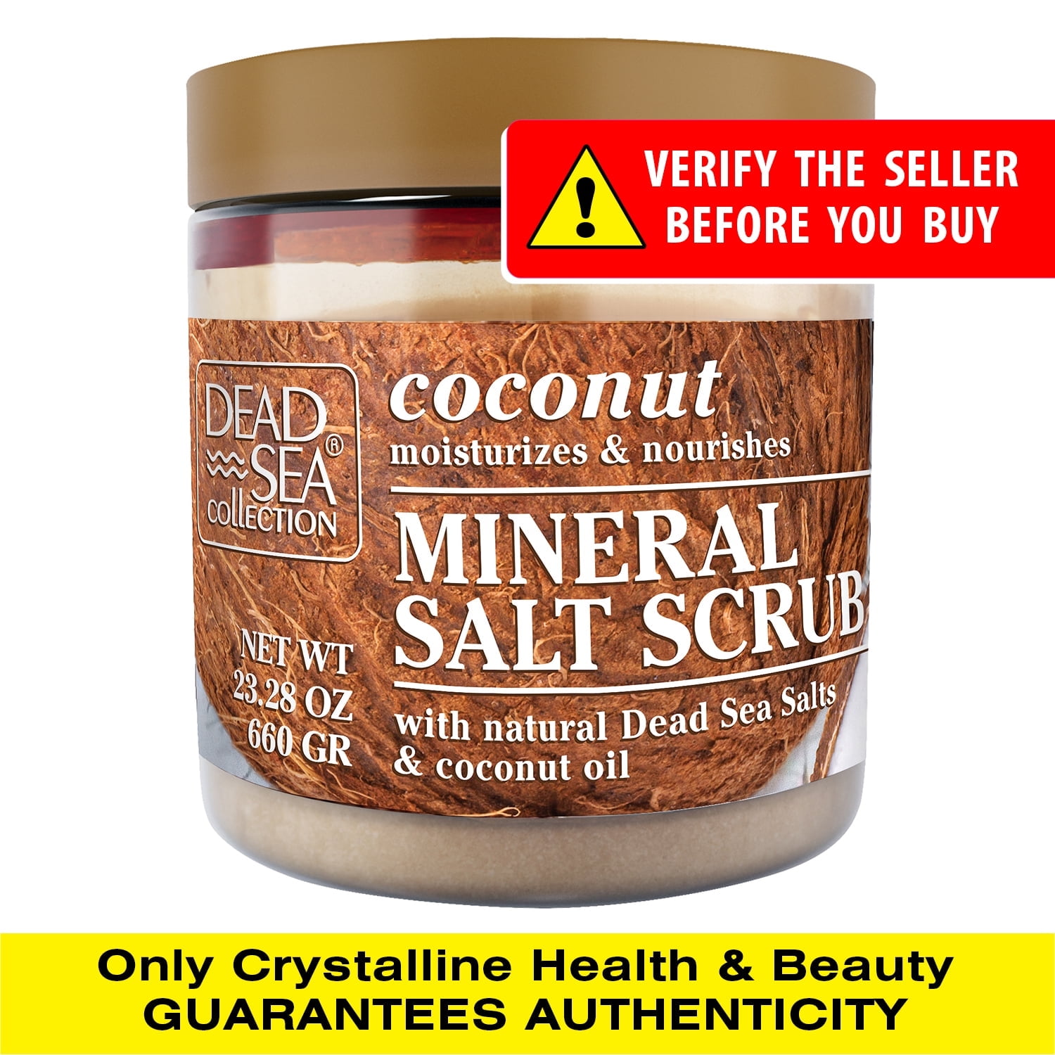 Dead Sea Collection Body Scrub, Coconut Oil and Dead Sea Salt, 23.28 oz ...