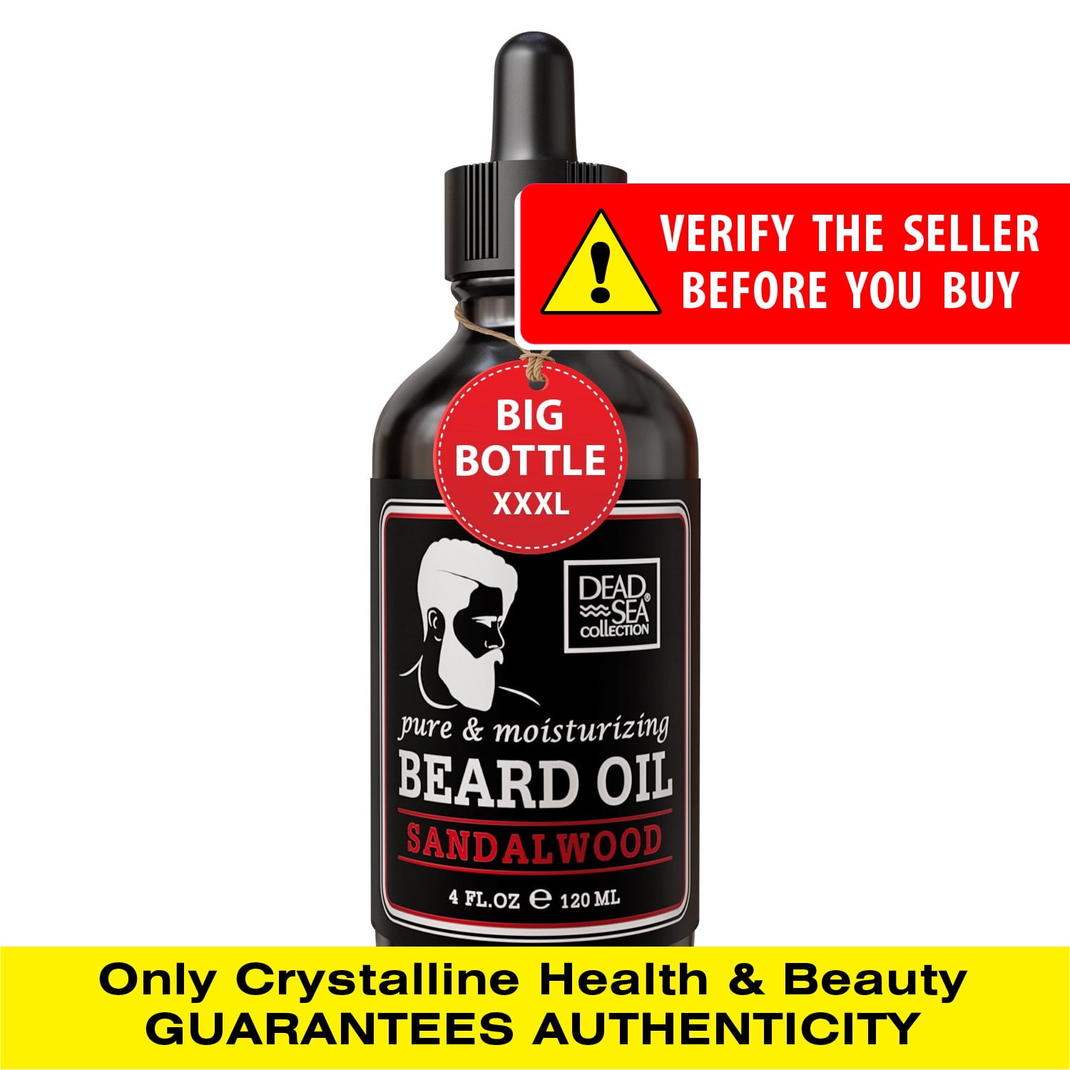 Dead Sea Collection Sandalwood Scented Beard Oil For Men - Natural ...