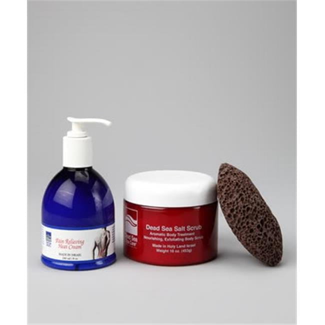 Dead Sea Spa Care DEADSEA-4 16 oz Dry Dead Sea Salt Scrub- Pumice Stone ...