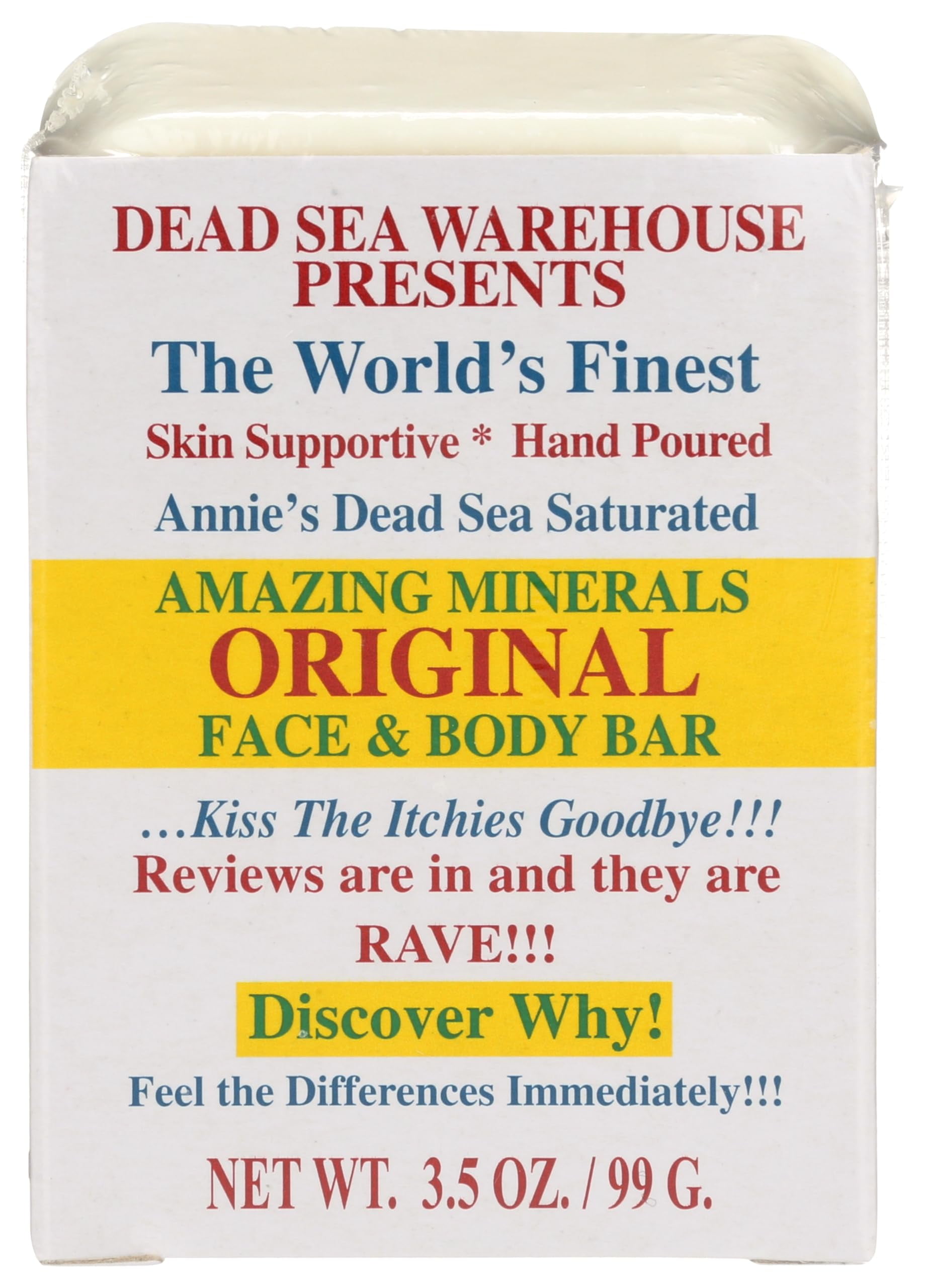 Dead Sea Warehouse - BCA3 Amazing Minerals Original Face & Body Bar - 3 ...