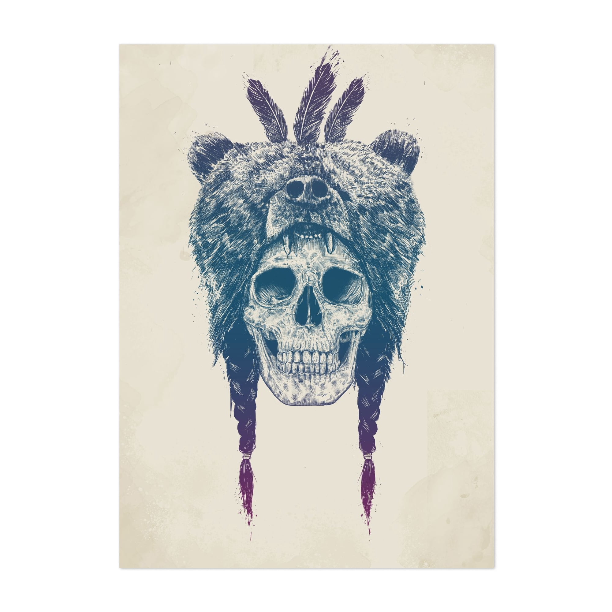 Dead Shaman - Illustration Skull Surrealism Gothic Fantasy Wildlife ...