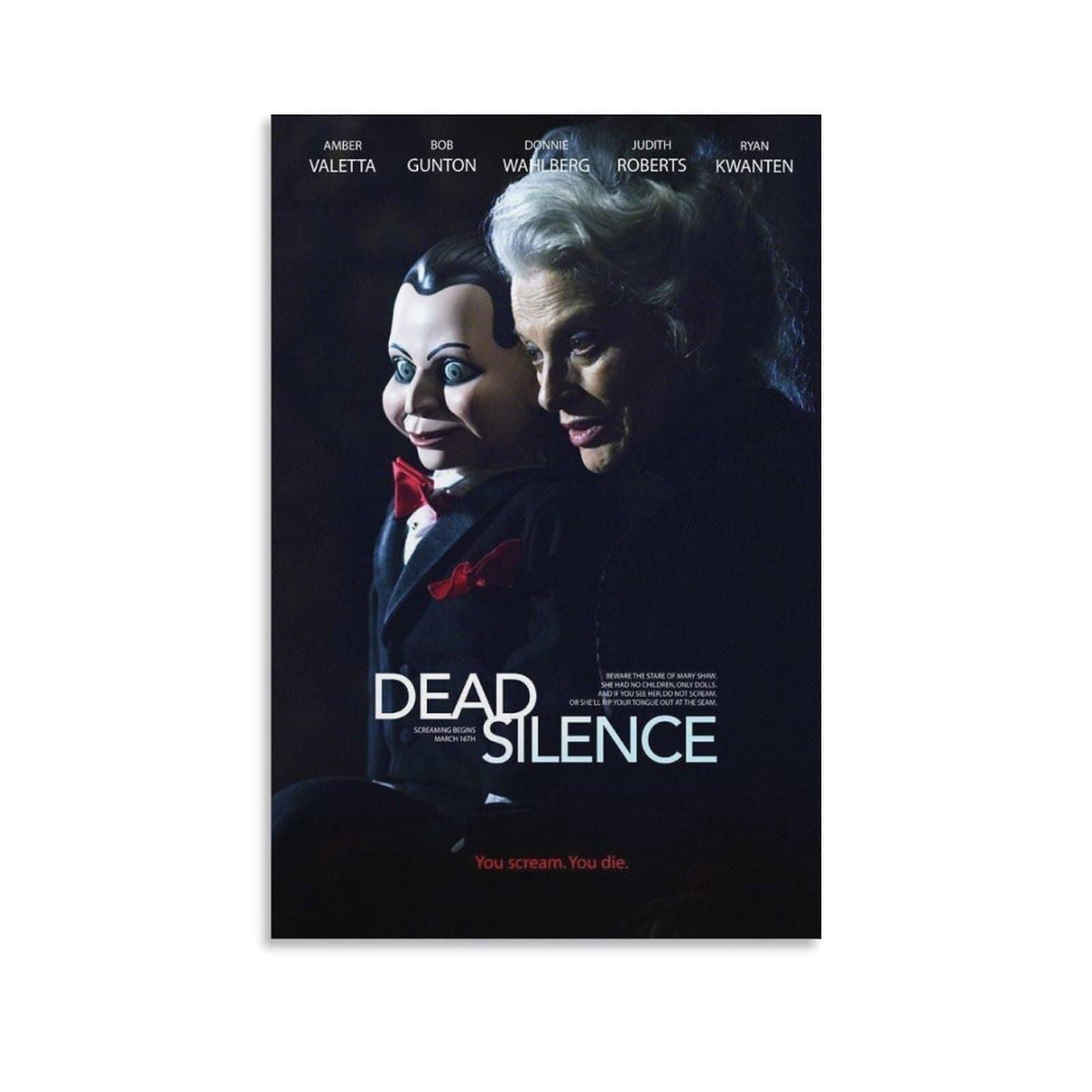 Dead Silence Horror Movie Poster (12) Poster Decorative Painting Canvas ...