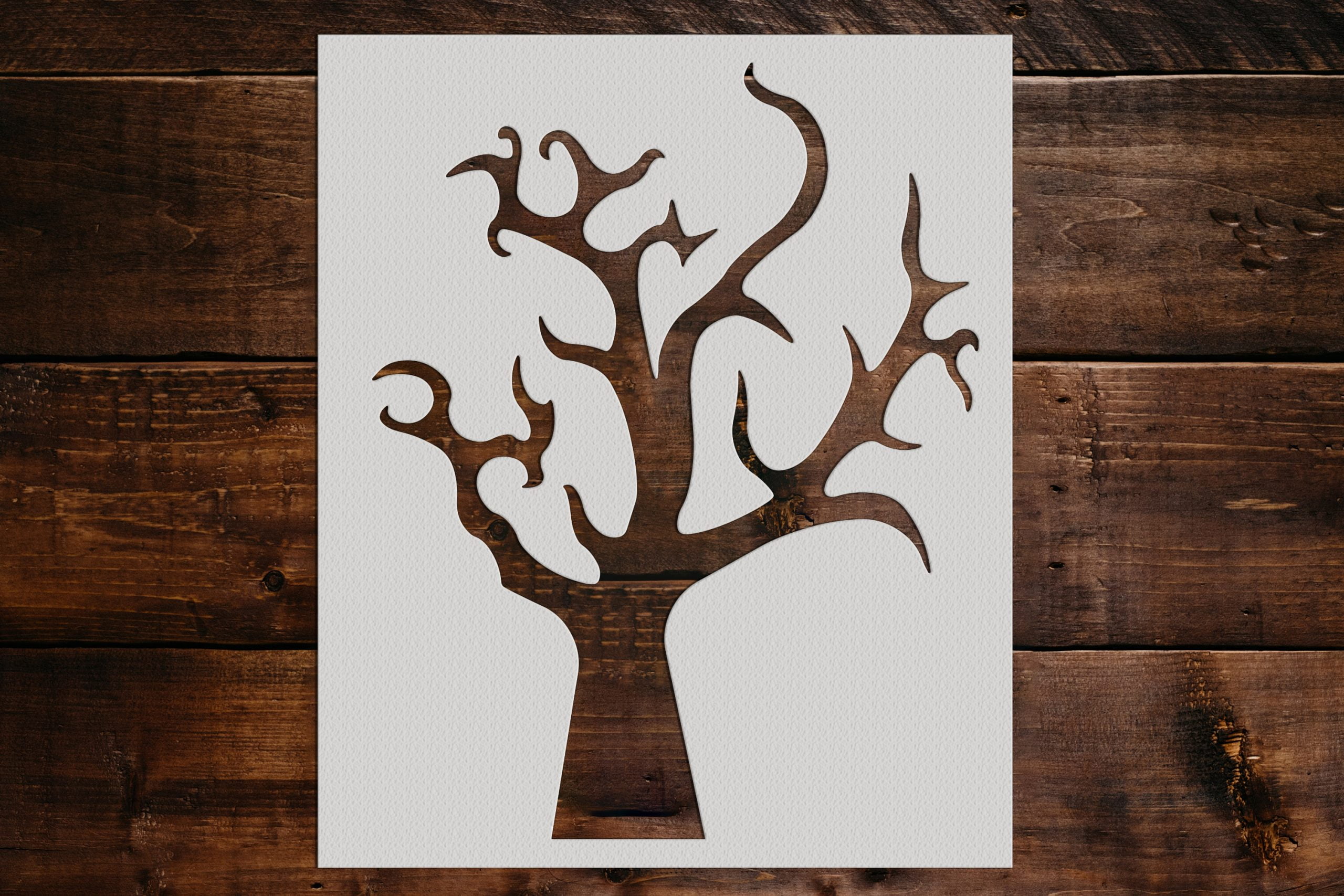 Dead Tree Stencil - Art and Wall Stencil (36"x60") - Walmart.com