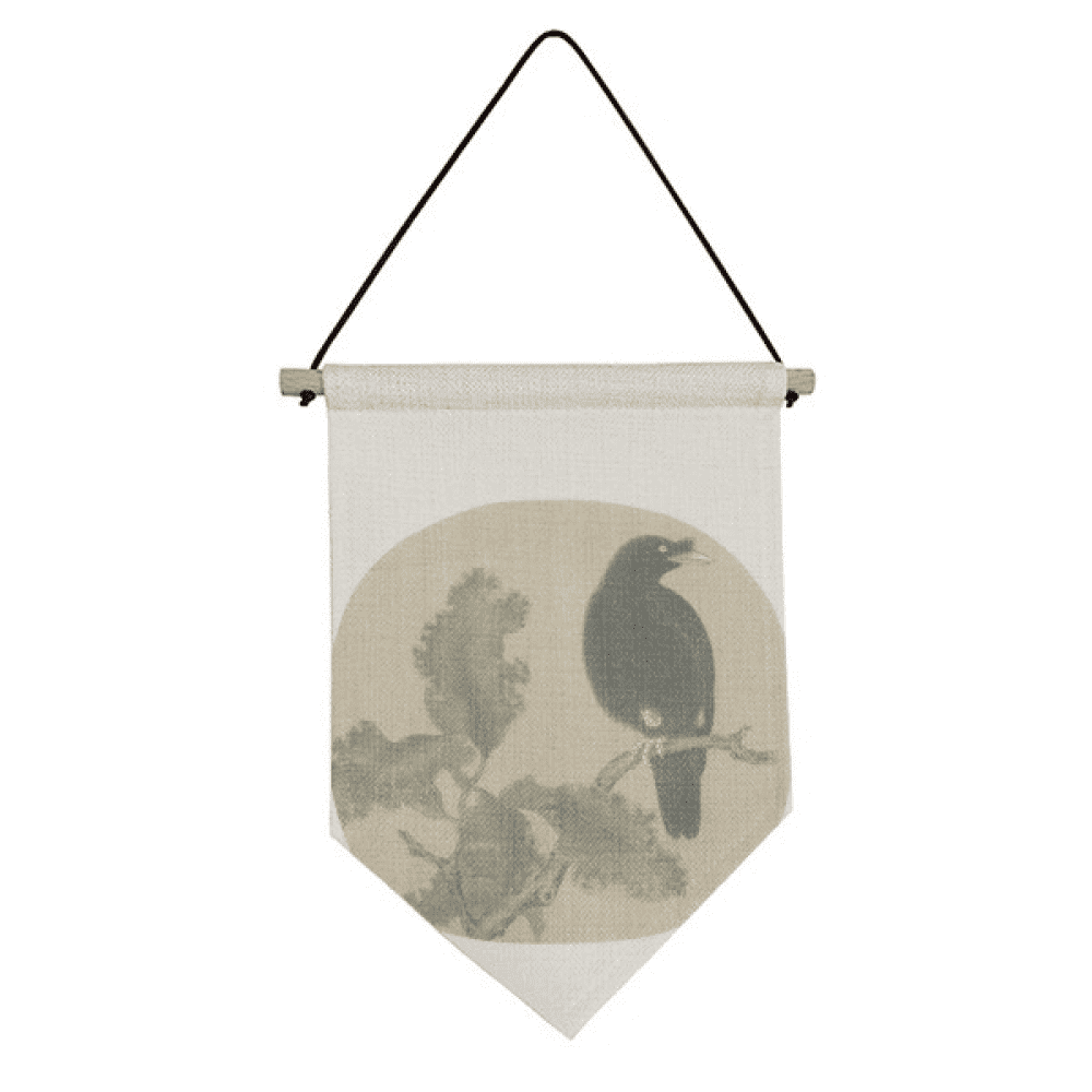 Dead Trees Starling Figure Chinese Painting Canvas Flag Hanging Wall ...