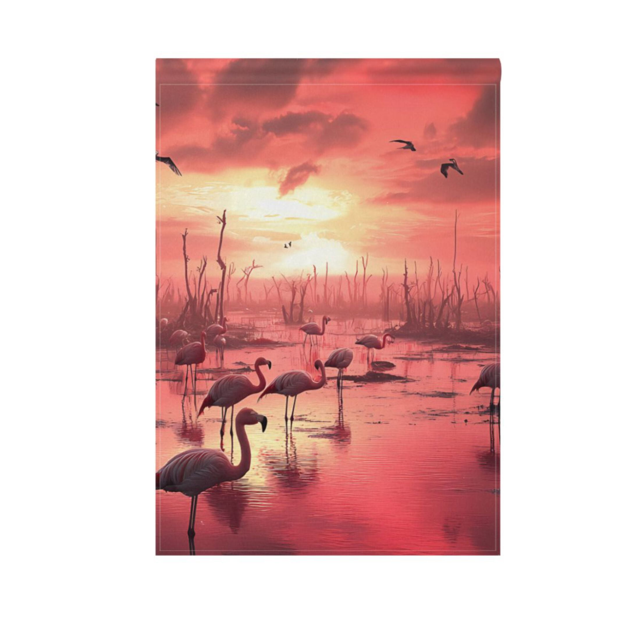 Dead Trees and Flamingos Garden Flag 12X18 Double Sided Yard Flags for ...