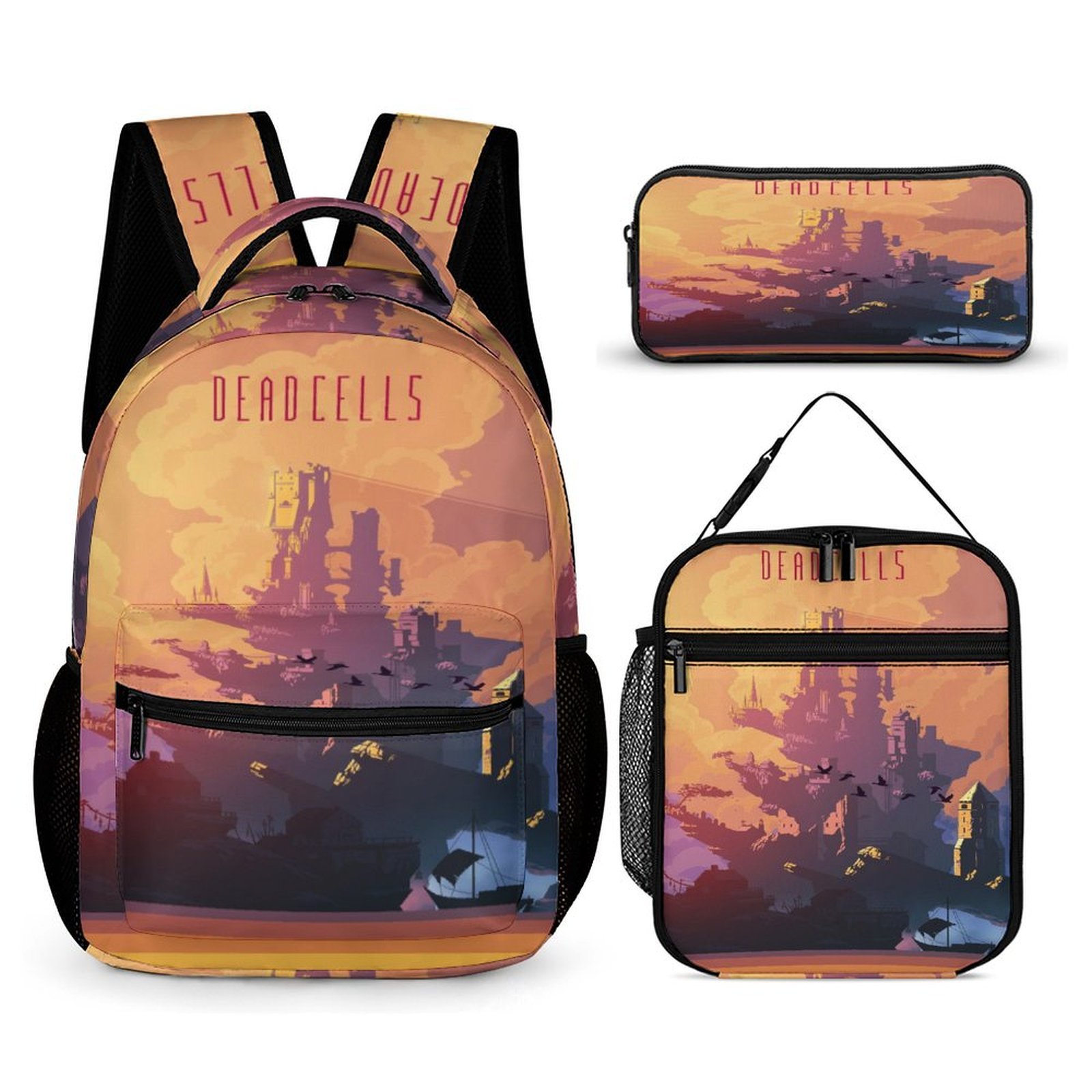 Dead Video Games Cells 3 Piece Backpack Set Anime Casual Daypack with ...