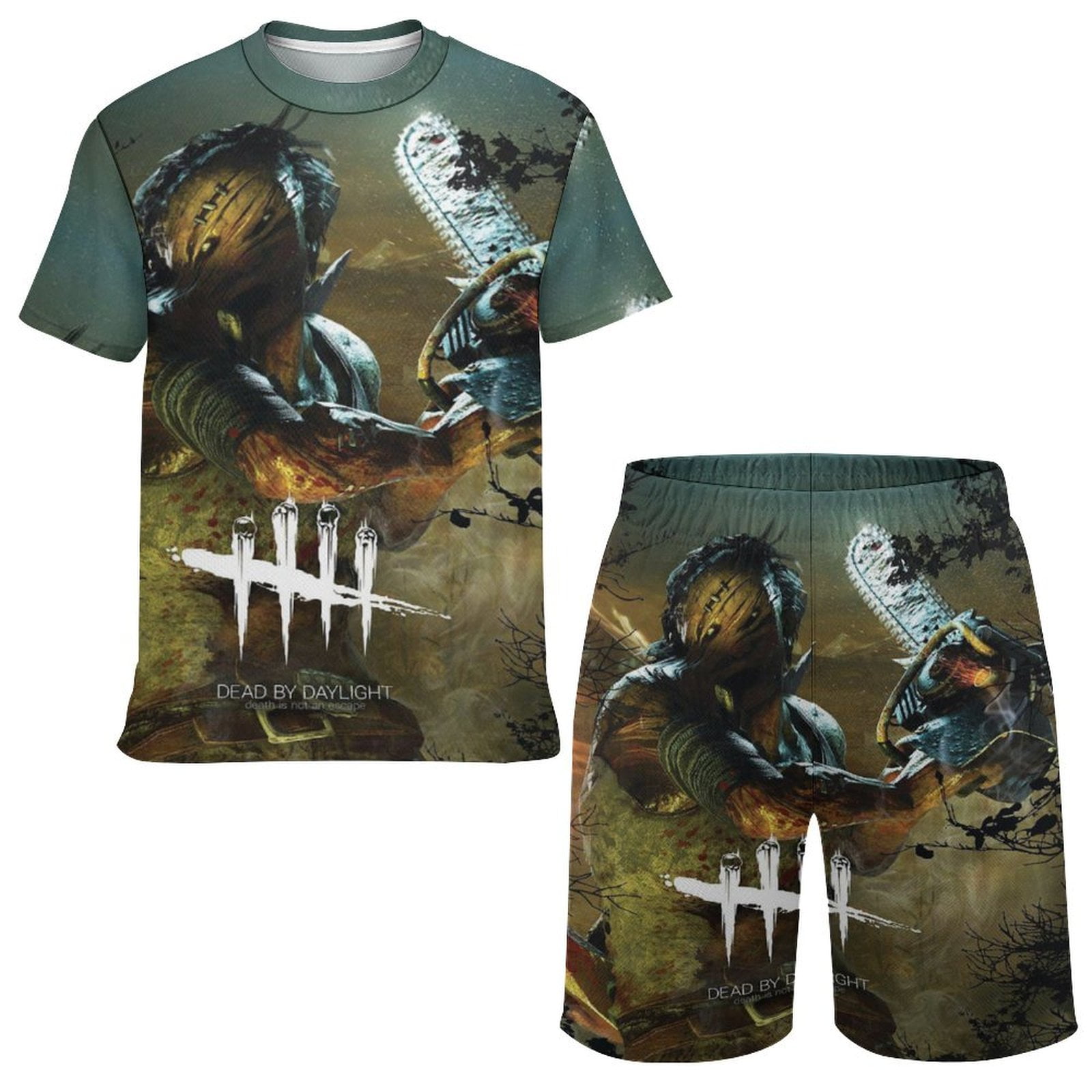 Dead by Daylight Boys Girls Short Sleeve Mesh T-Shirt And Shorts Outfit ...