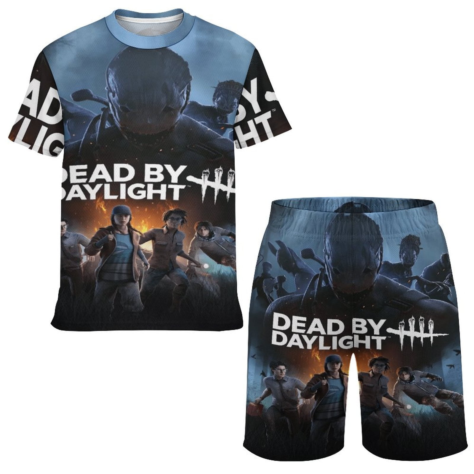 Dead by Daylight Boys Girls Short Sleeve Mesh T-Shirt And Shorts Outfit ...
