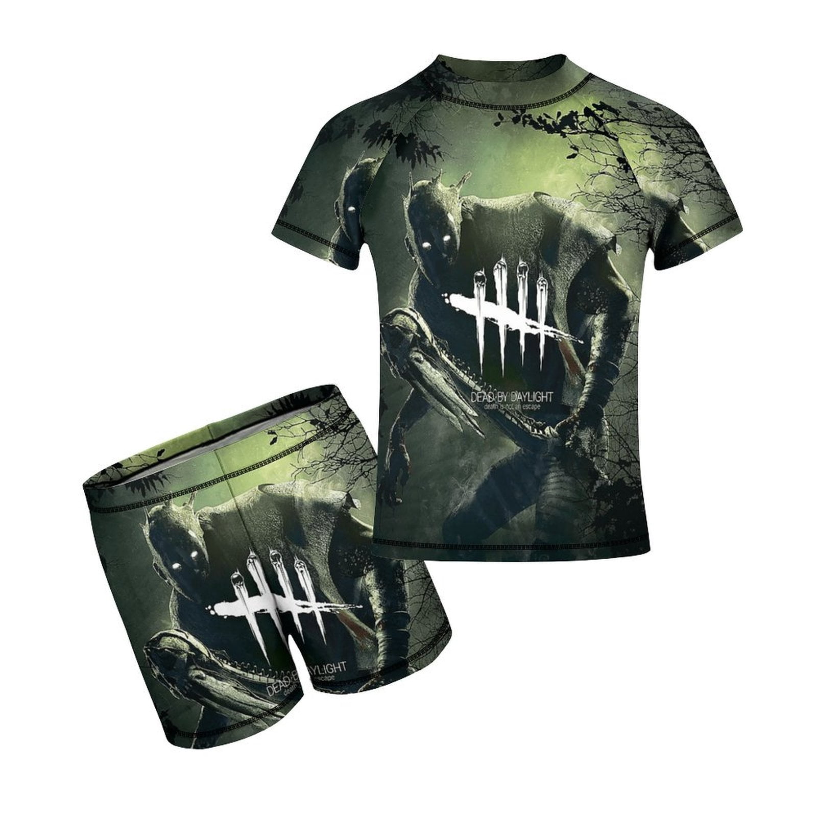 Dead by Daylight Boys Rash Guard Set 2 Piece Swimsuits Short Sleeve ...