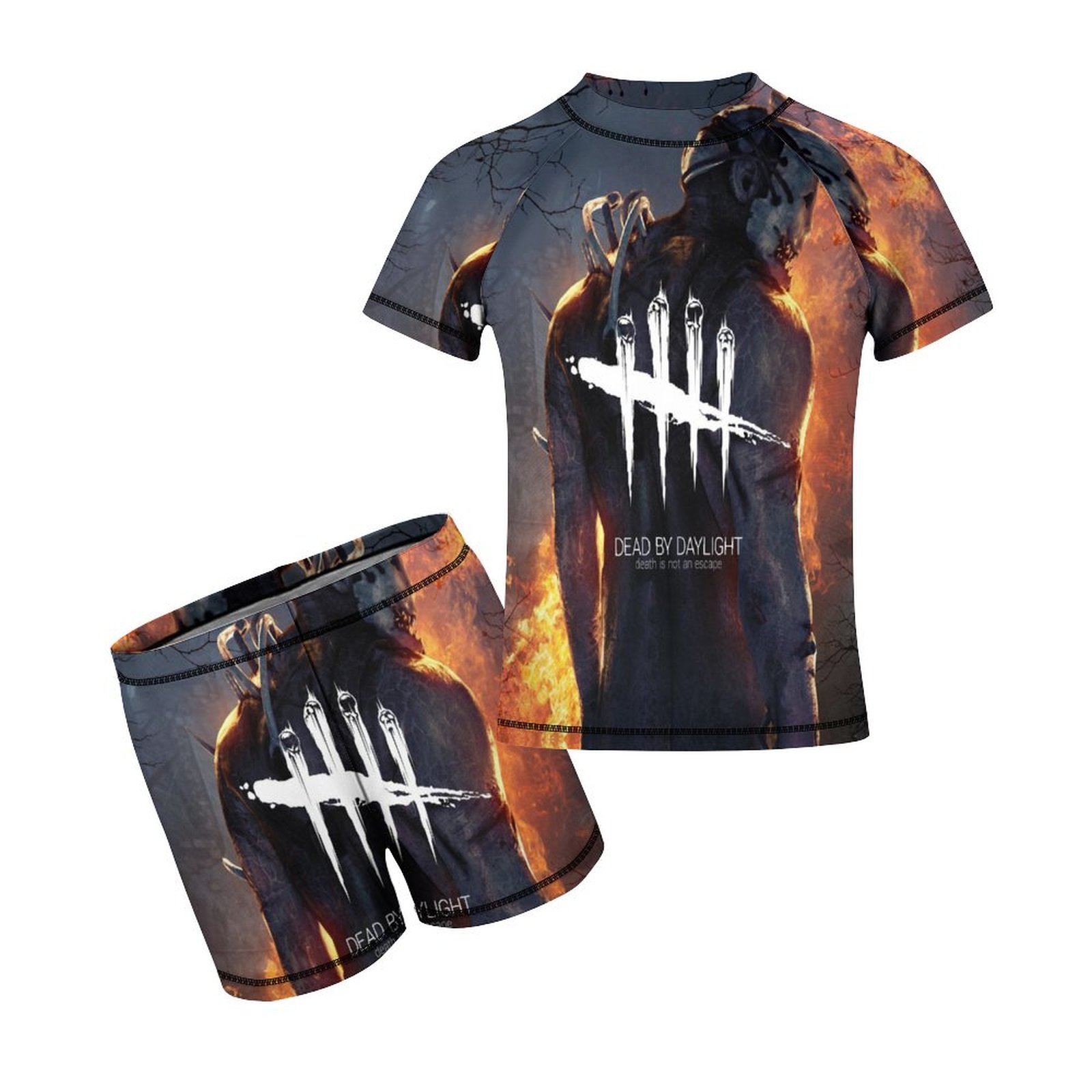 Dead by Daylight Boys Rash Guard Set 2 Piece Swimsuits Short Sleeve ...