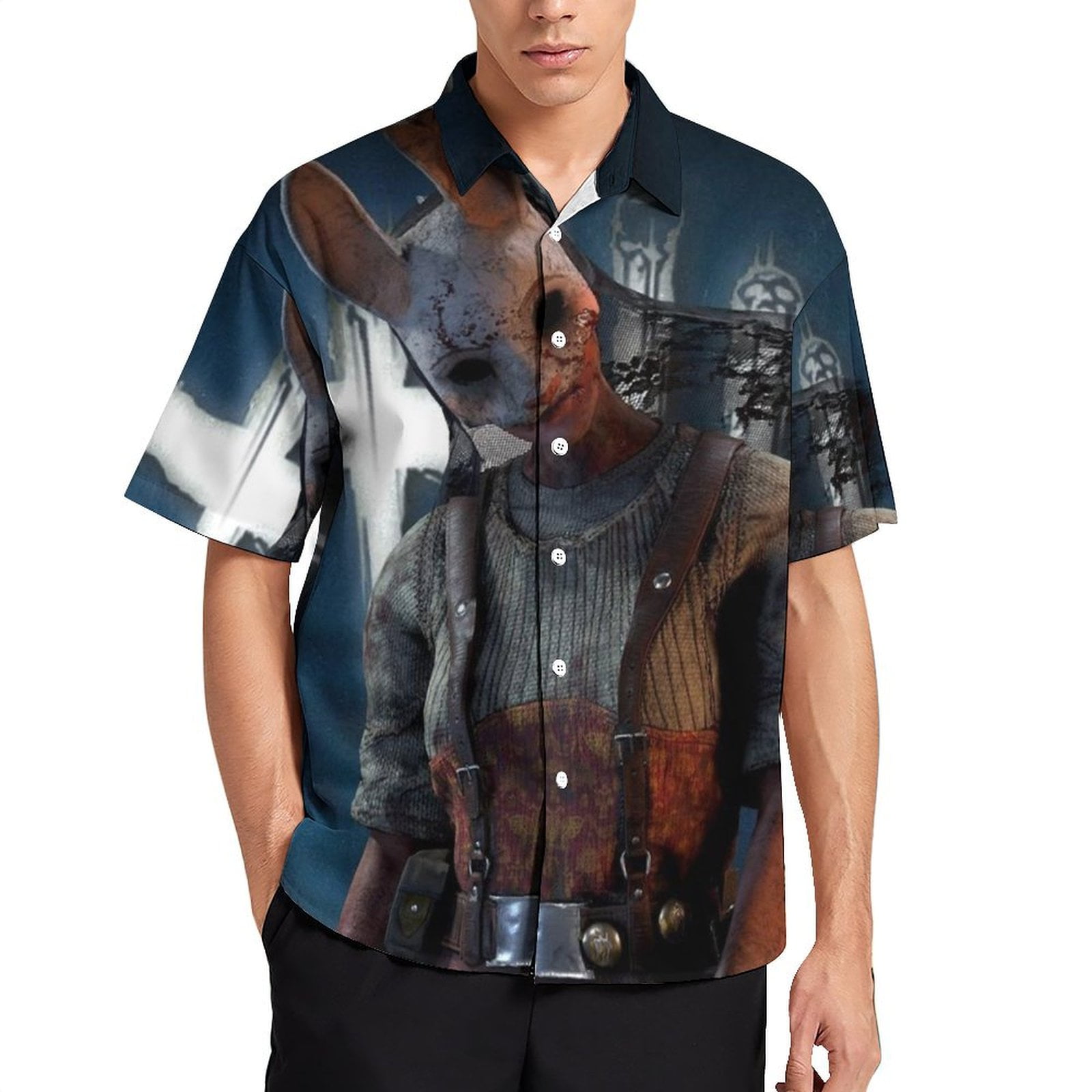 Dead by Daylight DBD Casual Short Sleeve Shirt Lapel Collar Shirt ...