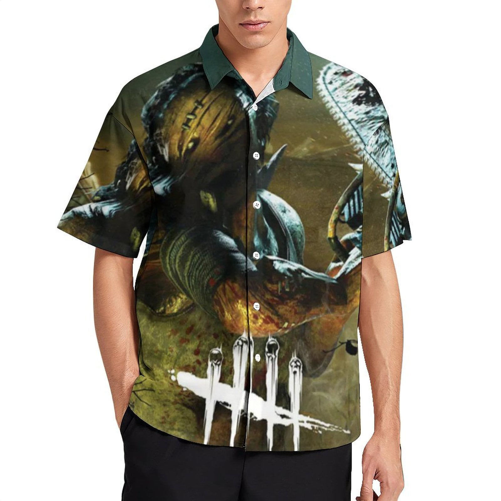 Dead by Daylight DBD Casual Short Sleeve Shirt Lapel Collar Shirt ...