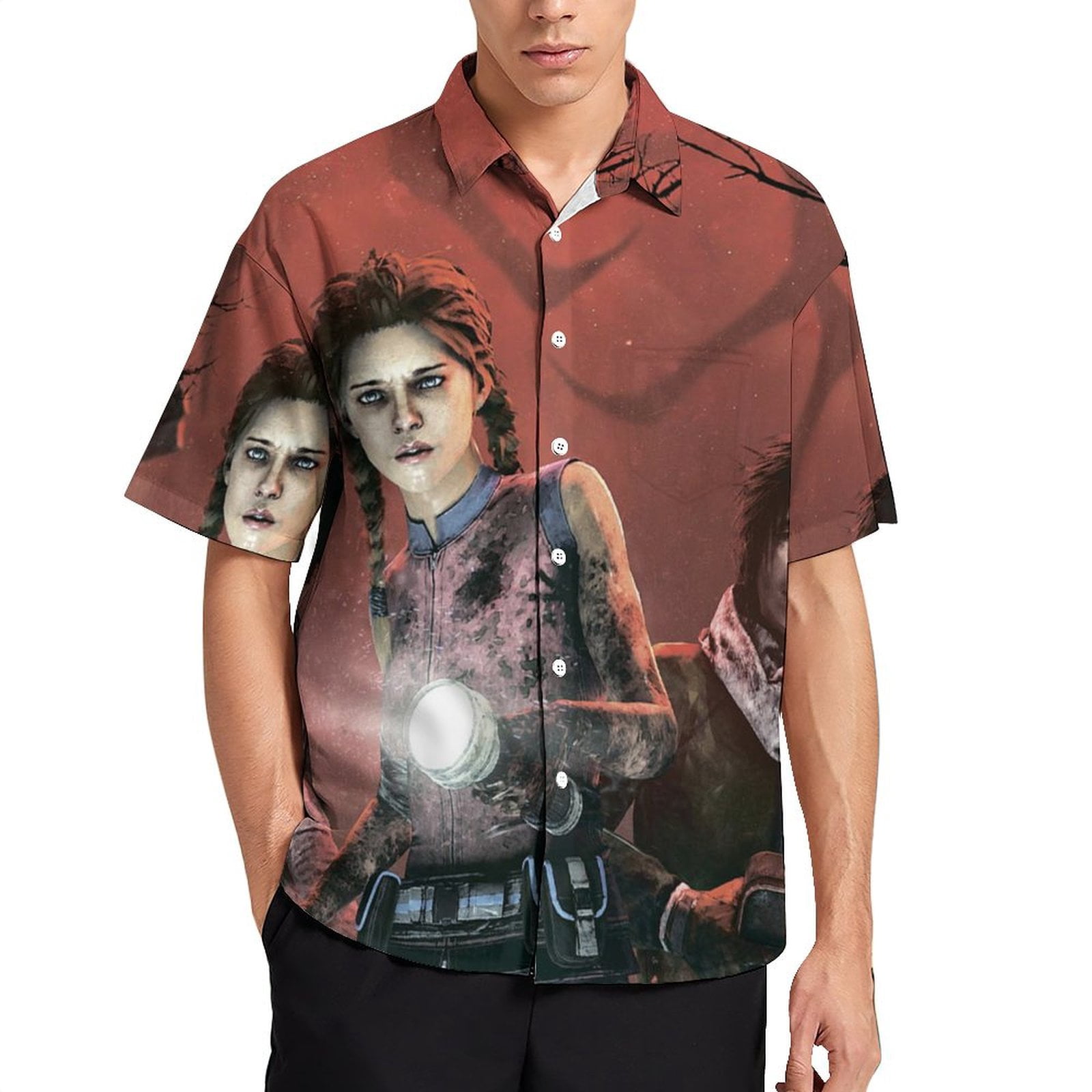 Dead by Daylight DBD Casual Short Sleeve Shirt Lapel Collar Shirt ...