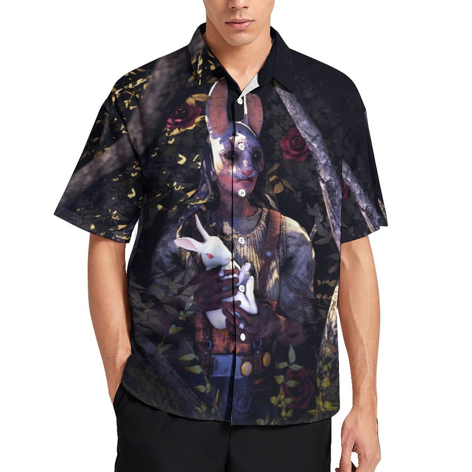 Dead by Daylight DBD Casual Short Sleeve Shirt Lapel Collar Shirt ...