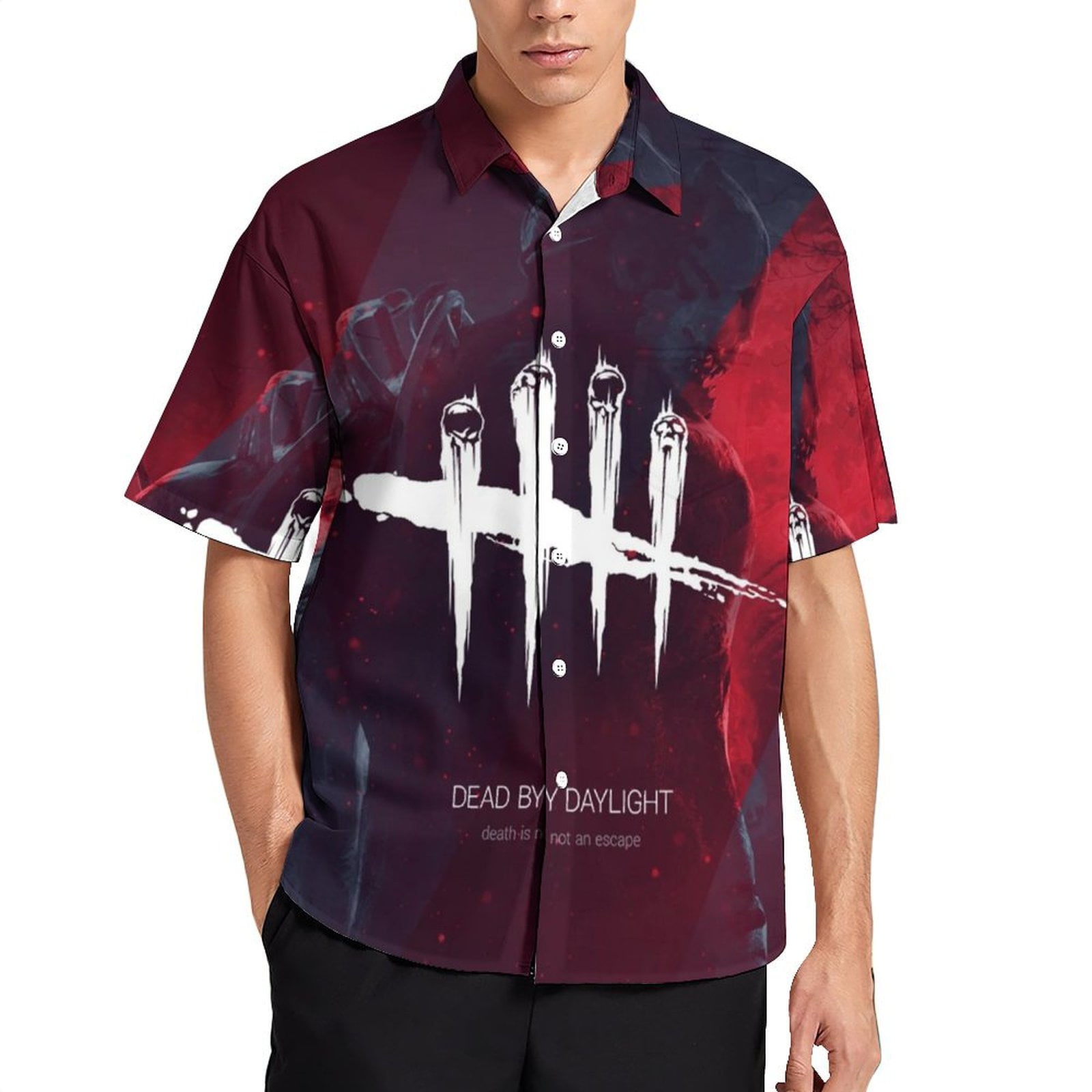 Dead by Daylight DBD Casual Short Sleeve Shirt Lapel Collar Shirt ...