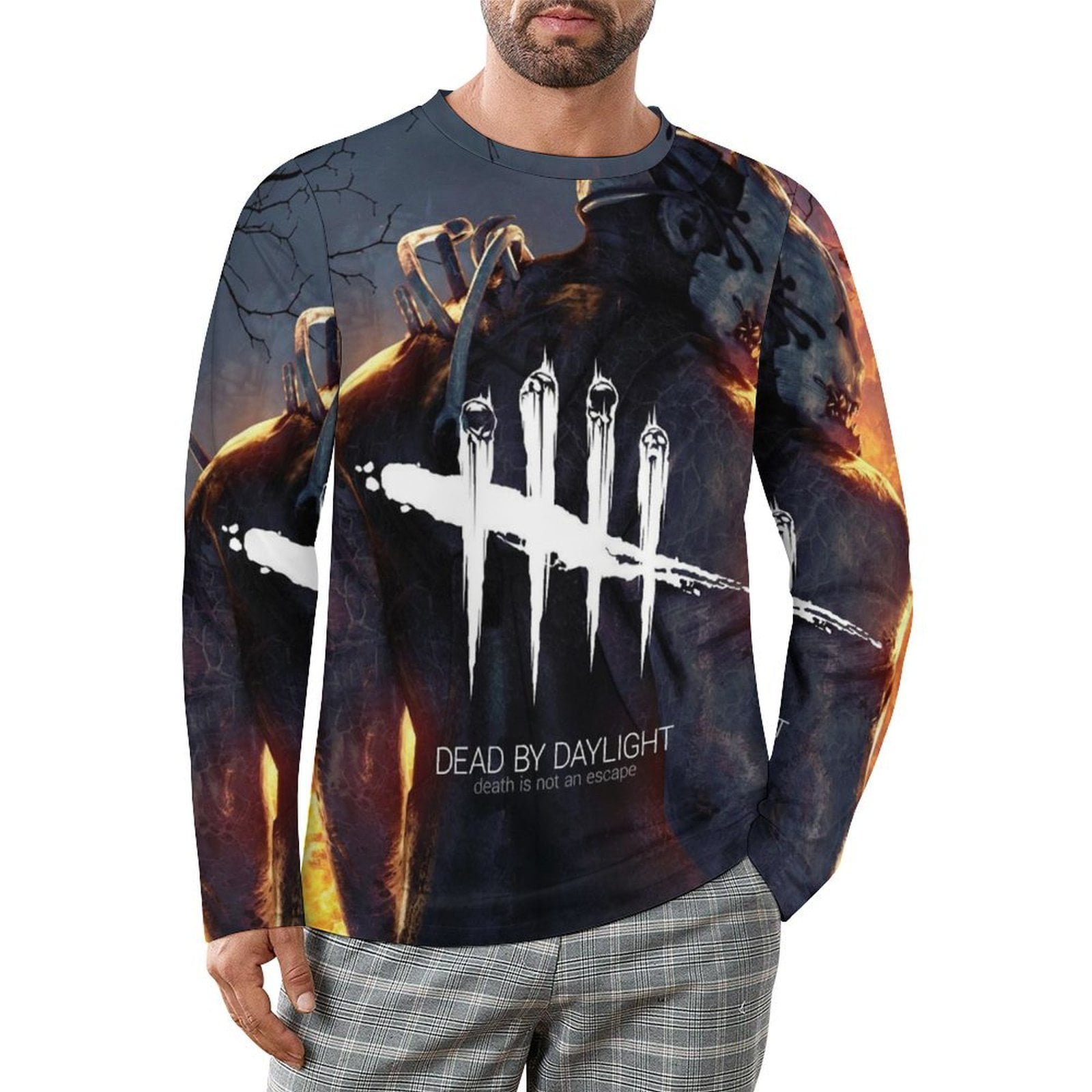 Dead by Daylight DBD Men's Long Sleeve T-Shirt Loose Trendy Tee Soft ...