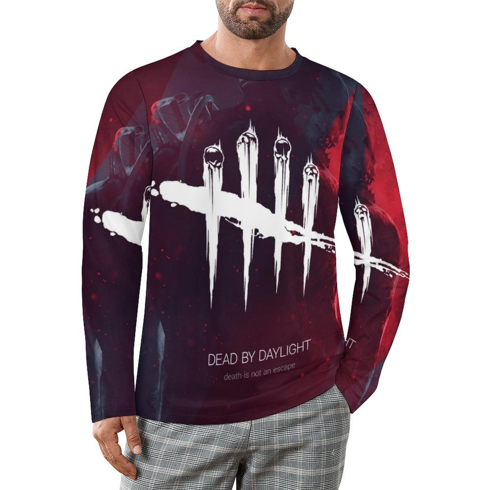 Dead by Daylight DBD Men's Long Sleeve T-Shirt Loose Trendy Tee Soft ...