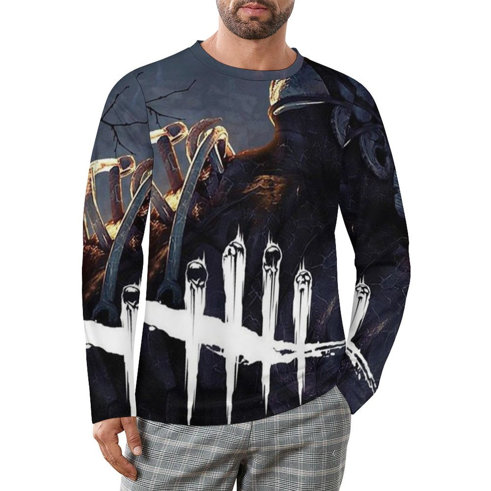 Dead by Daylight DBD Men's Long Sleeve T-Shirt Loose Trendy Tee Soft ...