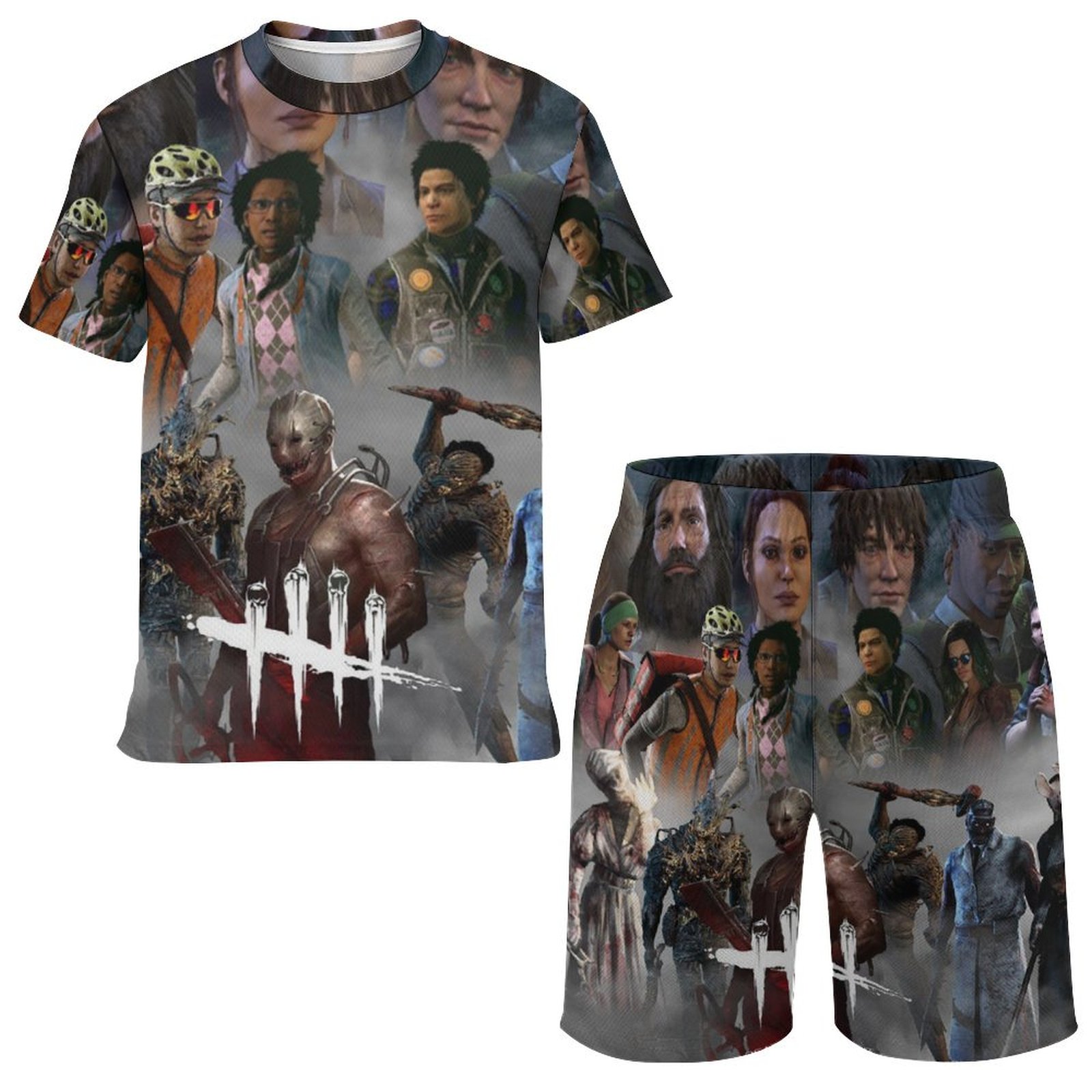 Dead by Daylight Kids Short Sleeve Mesh T-Shirt And Shorts Outfit Set ...