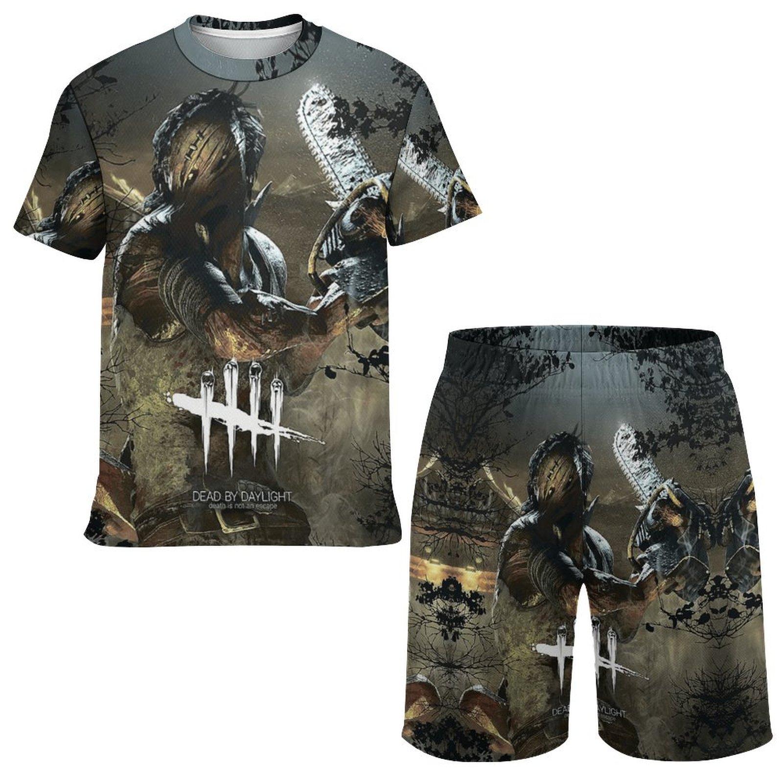 Dead by Daylight Kids Short Sleeve Mesh T-Shirt And Shorts Outfit Set ...