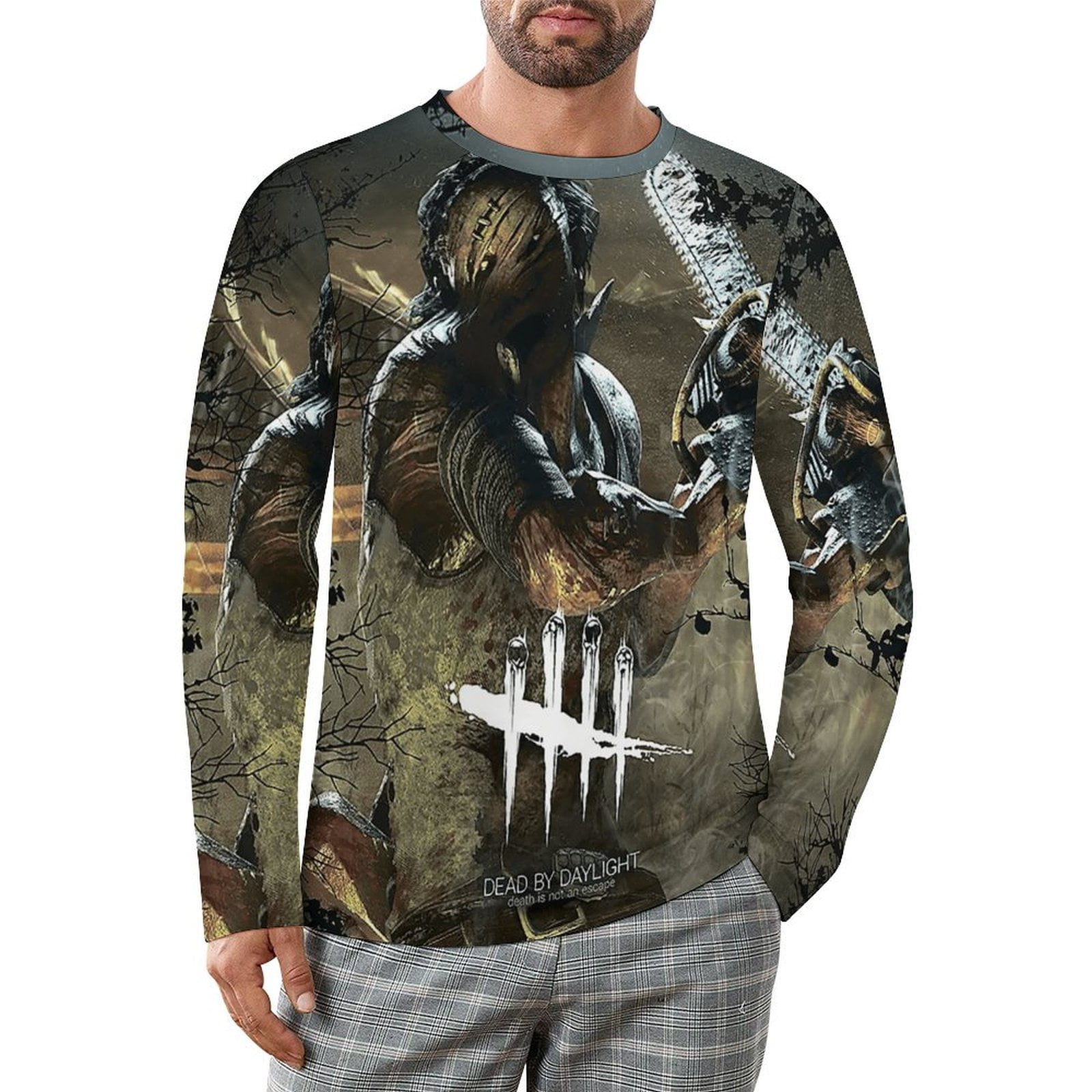 Dead by Daylight Mens 3D Graphic Print Shirts Casual Long Sleeve Tee ...