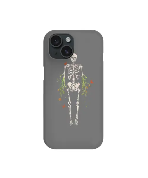 Dead is Dead Funny Skeleton Quote Art Phone Case for iPhone 16 15 14 13 ...