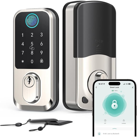 Deadbolt Keyless Entry: 9-in-1 Lock for Front Door, Deadbolt Lock ...