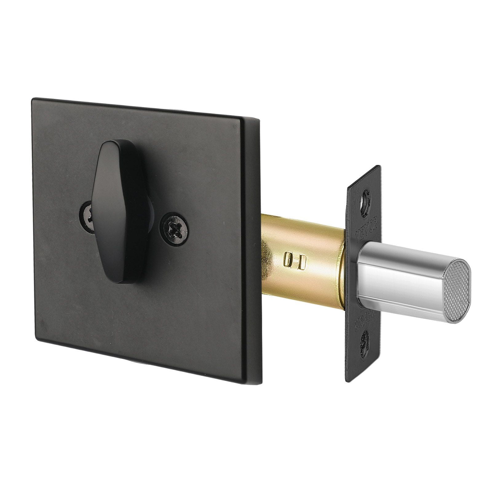 Deadbolt Lock Square Single Cylinder Dead Bolt Keyed 1 Side Matte Black ...