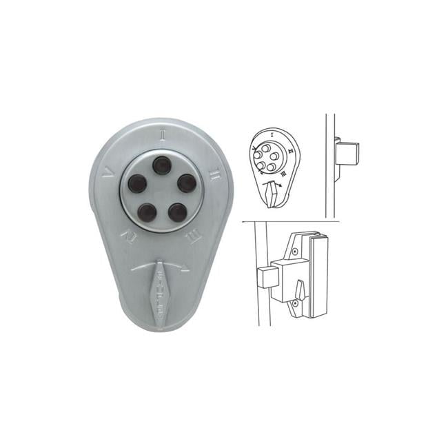 Deadbolt Push Button Keyless Lock - Satin Chrome finish - Walmart.com