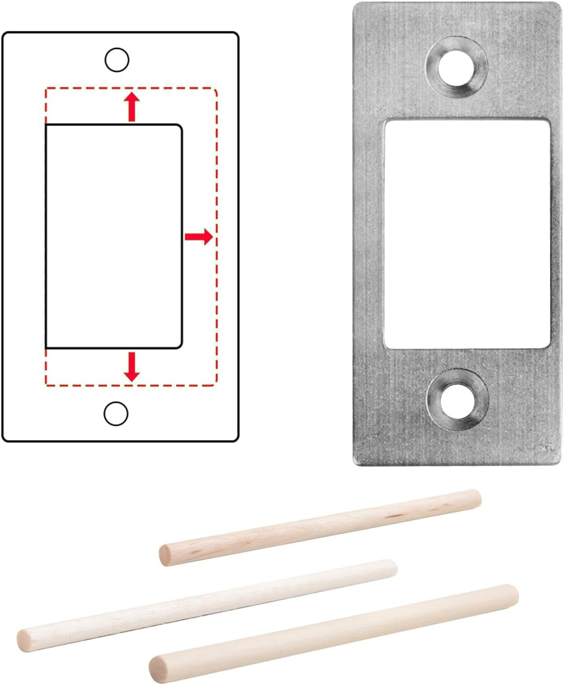 Deadbolt Restorer Strike Plate, Fix Dead Bolt Misalignment/Sticking ...