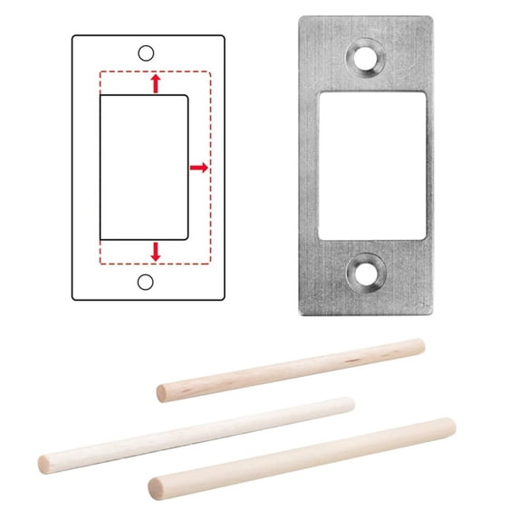 Deadbolt Restorer Strike Plate with Large Hole and Narrow Edge Frame ...