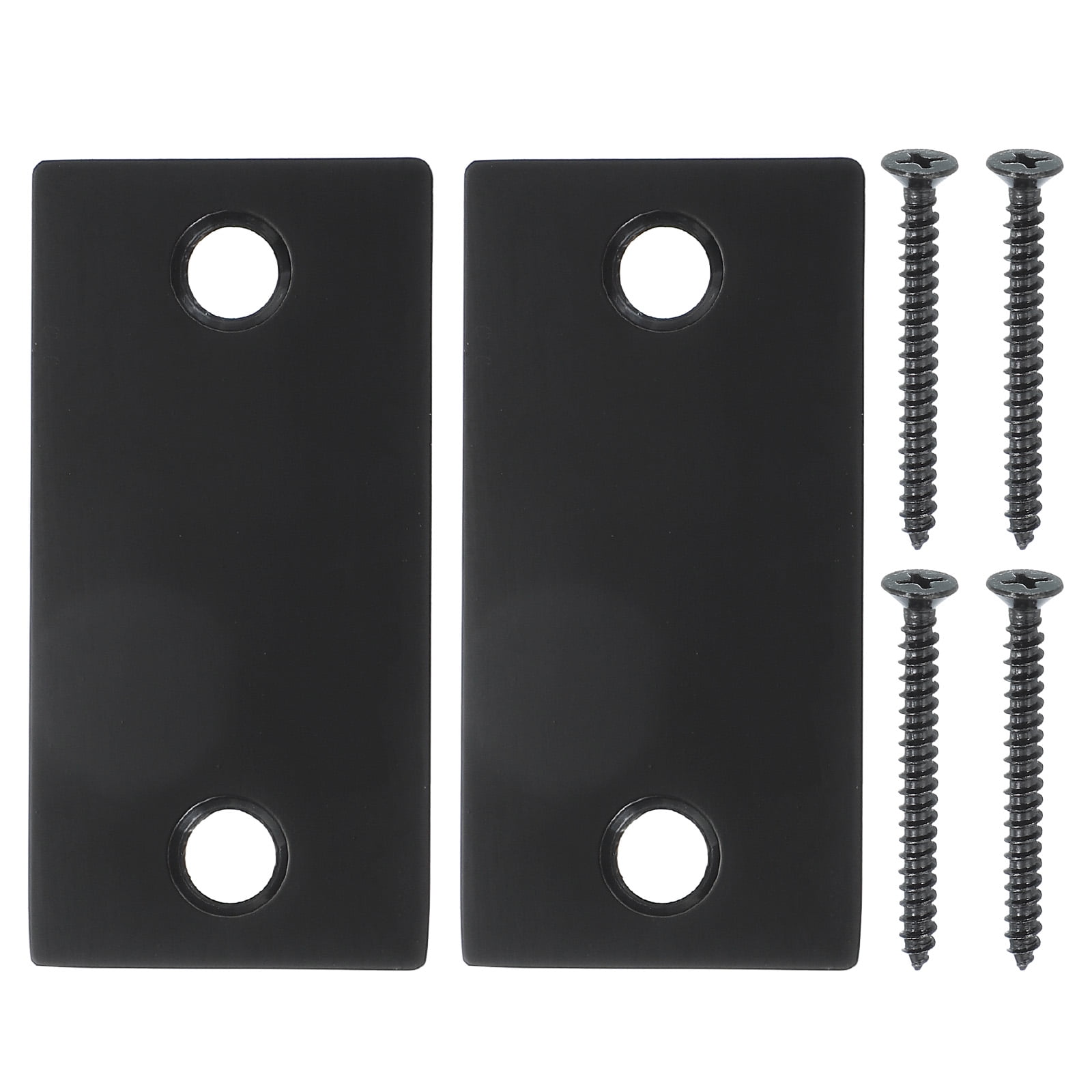 Deadbolt Strike Plate, Adjustable Door Strike Plate with Screws Black ...