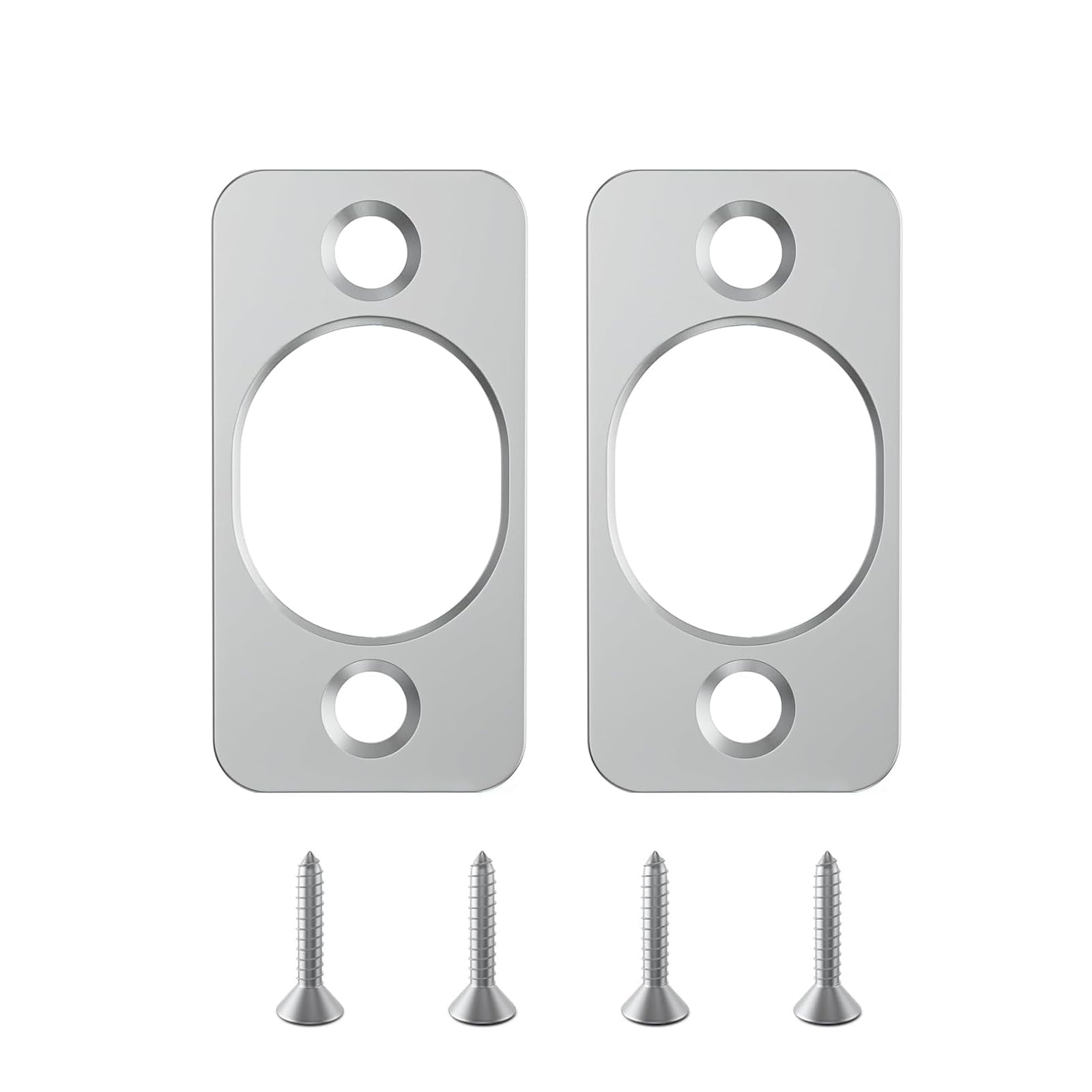 Deadbolt Strike Plate Door Backplate 1-1/8" x 2-1/4" Round Corner ...