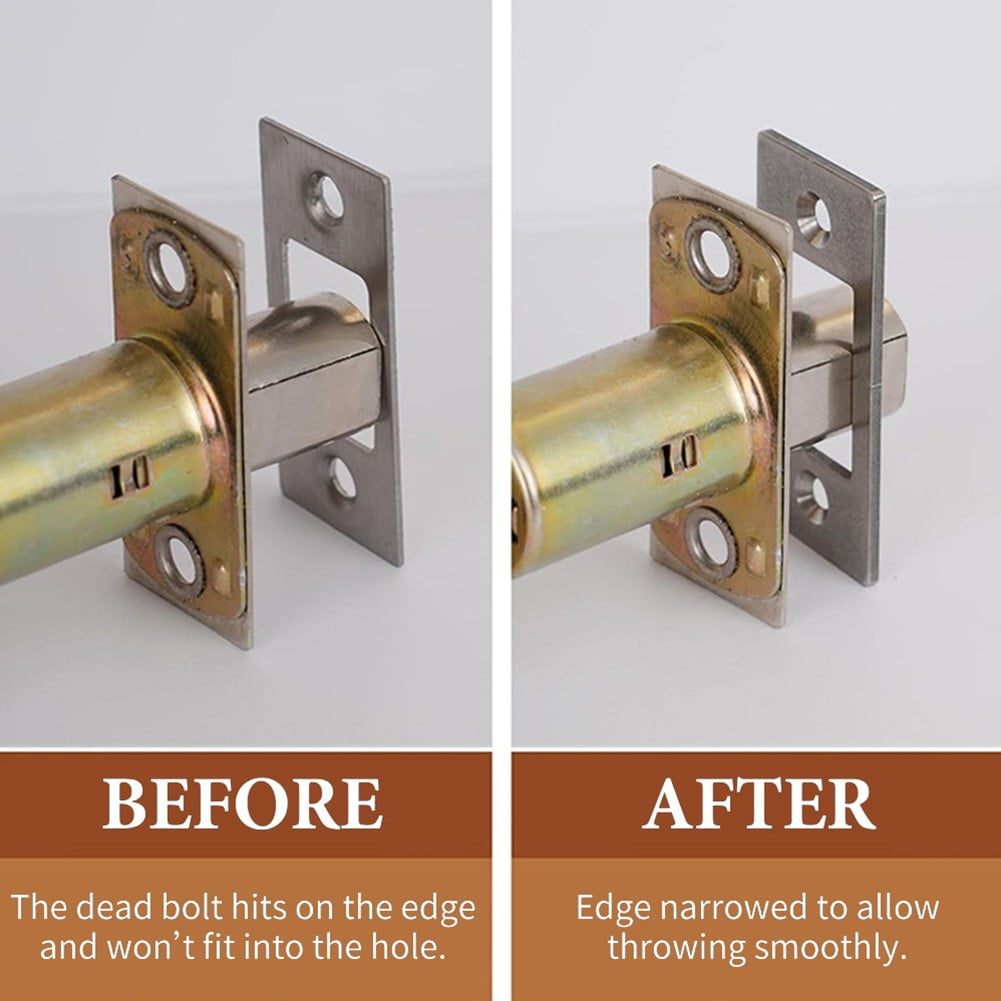 Deadbolt Strike Plates Large Hole And Narrow Edge Frame Striker ...