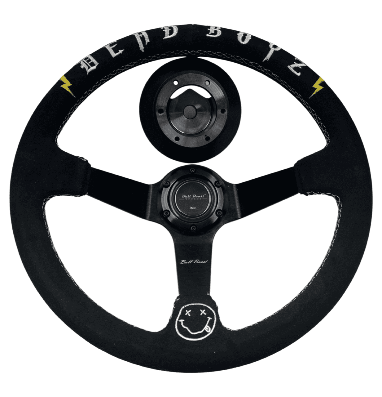 Deadboyz Infiniti G35 G37 Suede 3"Deep Dish Steering Wheel + Quick ...