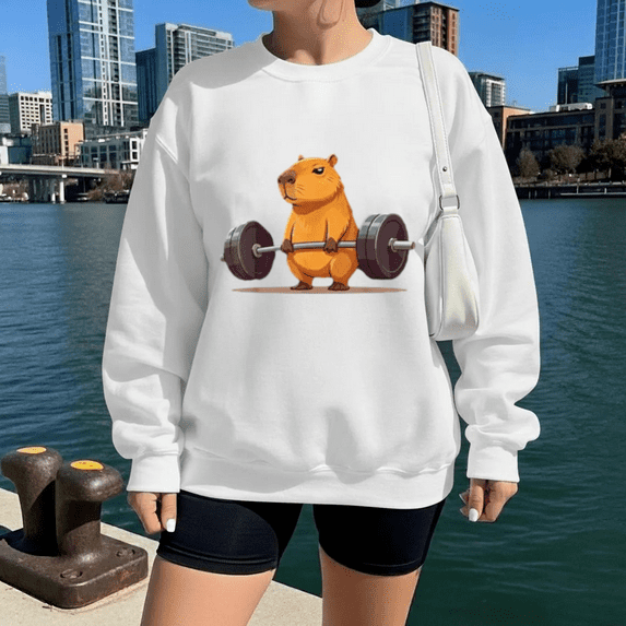 Deadlift Capybara Funny Fitness Gym Workout Cute Rodent Lover ...