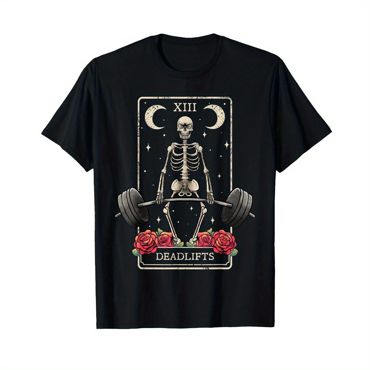 Deadlifts Tarot Card Occult Workout Esoteric Gothic Goth Gym T-Shirt ...