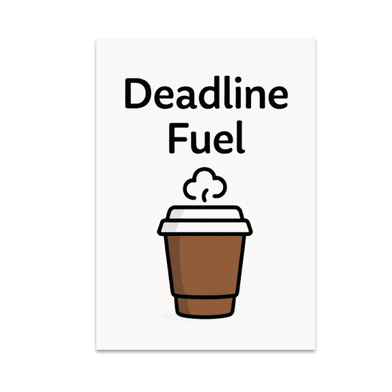 Deadline Fuel Poster Print - Office Humor Enthusiast - 13x19 Poster ...