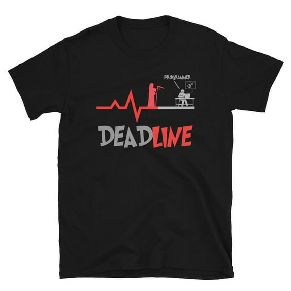 Deadline Programmer Funny Coding Grim Reaper Developer Tech Humor Shirt ...