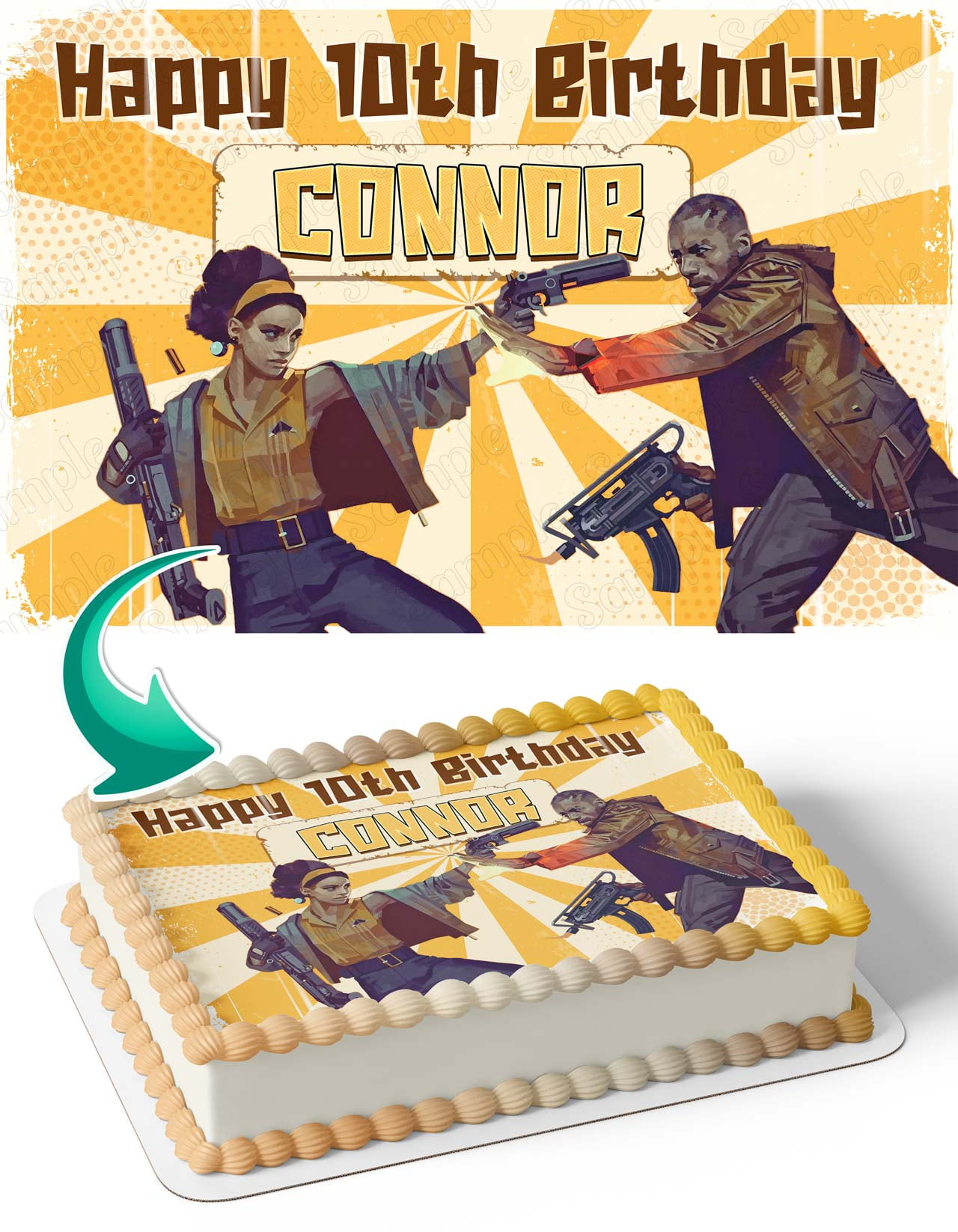 Deadloop Gaming Edible Cake Image Topper Birthday Photo Icing Fondant ...