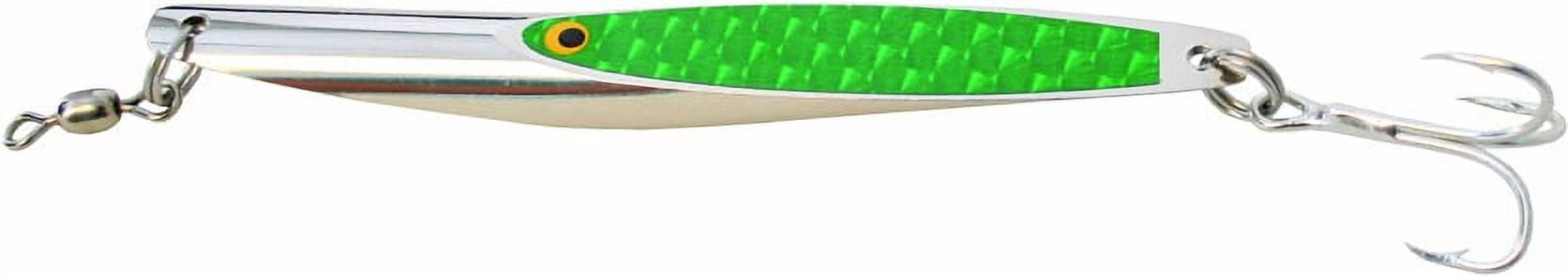 Deadly Dick Long Casting/Jigging Spoon 3 OZ GREEN REFRACTA - Walmart.com