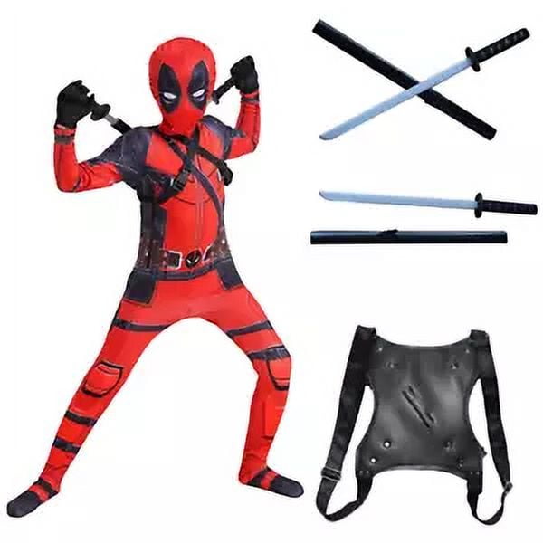 Deadp-ool Costume Kids Bodysuit Boys Fancy Dress Party Deadpol Cosplay ...