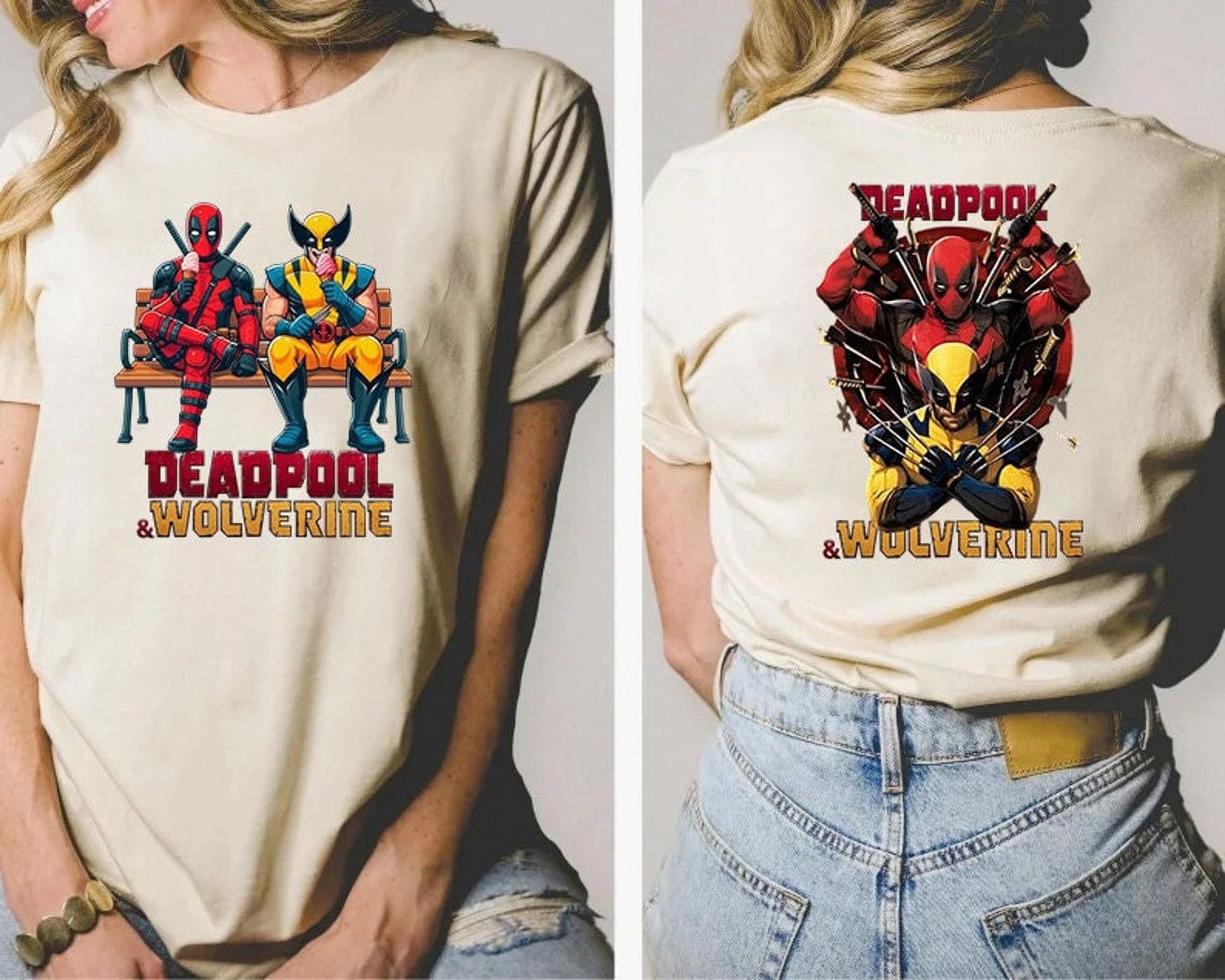 Deadp00l And Wo.lve.ri.ne Two-Sided Shirts, Deadp00l 3 Movie Shirts, M ...